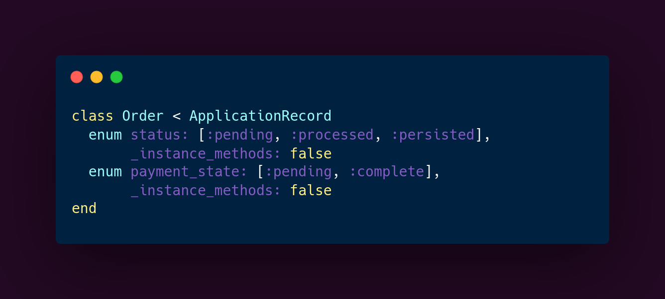 More control over enum in Rails 7.1